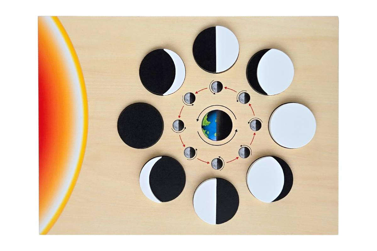 Moon Phases with Sun and Earth - IFIT Montessori