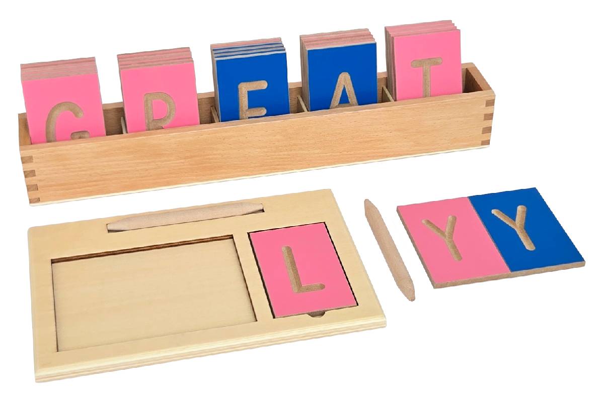 Capital Case Tracing Boards with Tray - IFIT Montessori