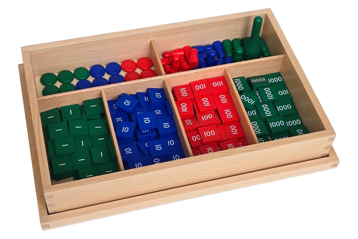Stamp Game with Thousand Skittle - IFIT Montessori