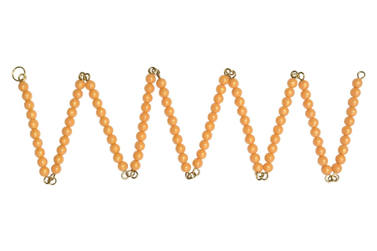 Golden Bead Chain of 100 (W Beads) - IFIT Montessori