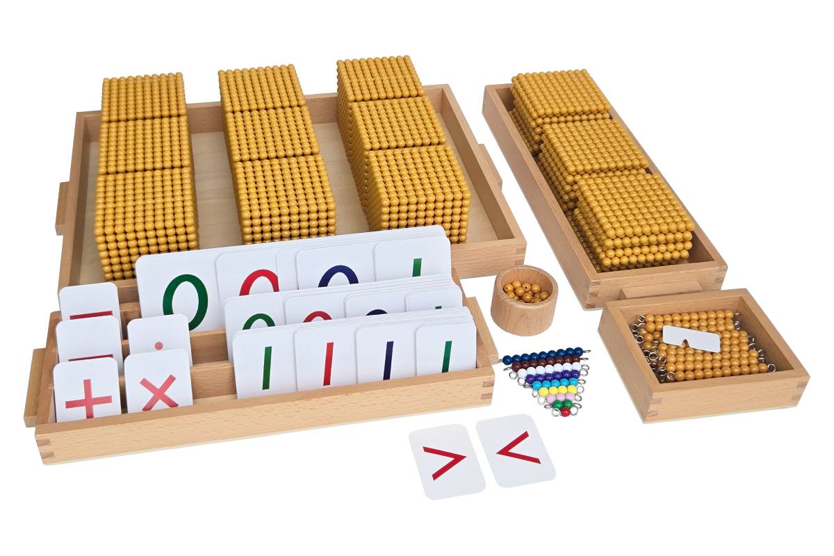Golden Bead Bank Game (C Beads, 7 mm) - IFIT Montessori