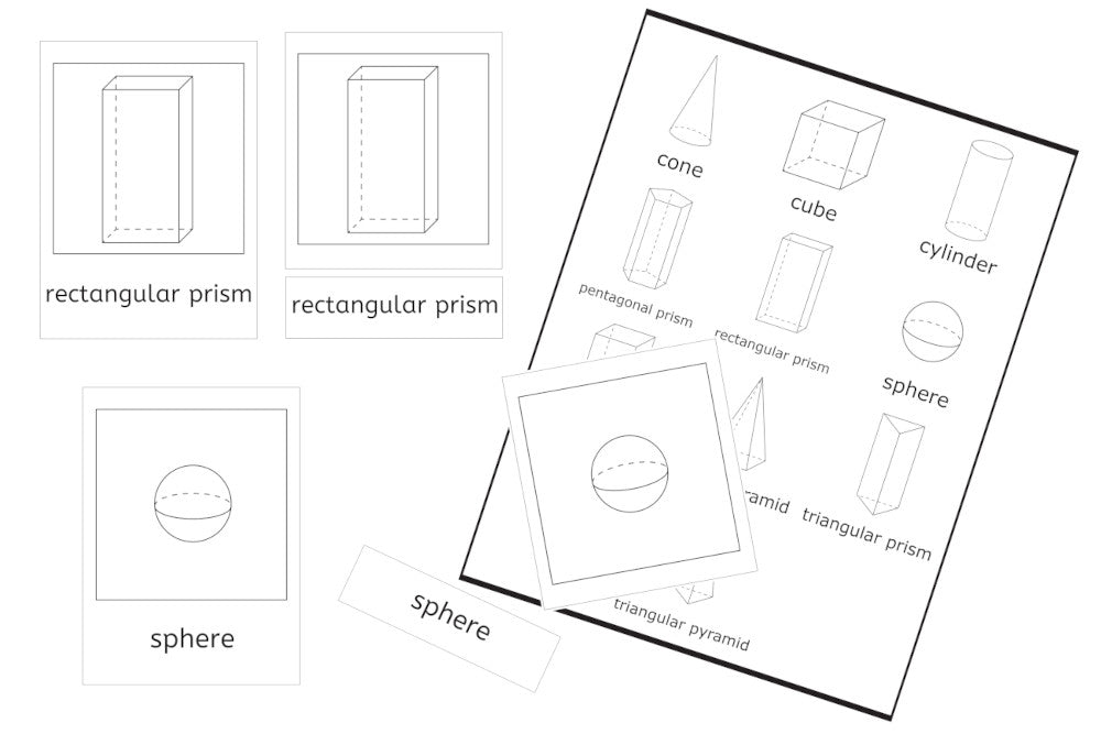 Geometric Shapes, Solids and 3-Part Cards Bundle – IFIT Montessori